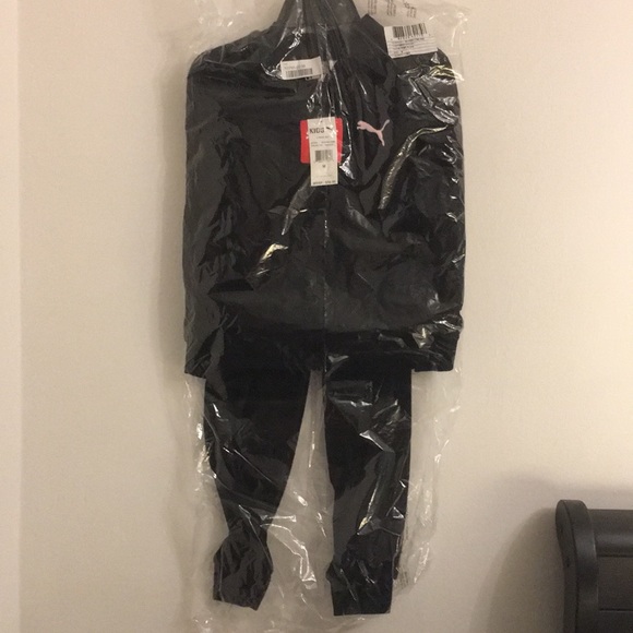 Puma | Matching Sets | Nwt Puma 2 Piece Black Jacket Pants Tracksuit ...